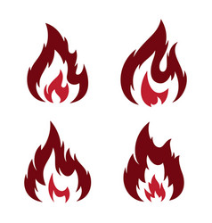 Flaming numbers set Royalty Free Vector Image - VectorStock