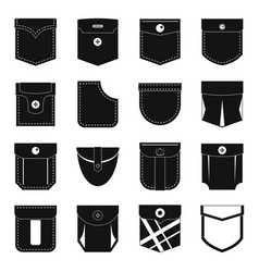 Simple pocket lineart Royalty Free Vector Image