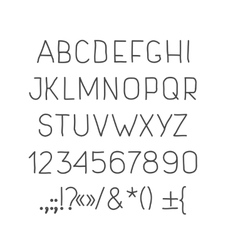 Type letters numbers and punctuation marks hand Vector Image