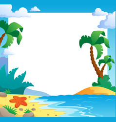 Frame with forest theme 1 Royalty Free Vector Image