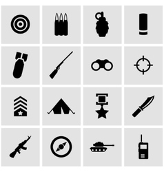 Military and army design element icon set Vector Image