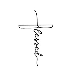 Hand lettering with bible verse children Vector Image