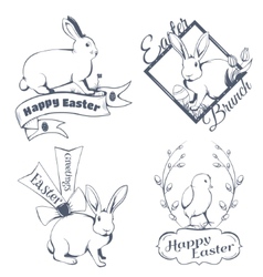 Cartoon boy on an easter egg hunt Royalty Free Vector Image