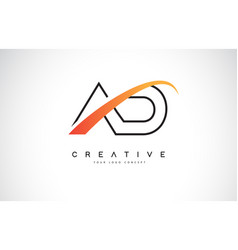 Ad letter logo design creative icon modern Vector Image
