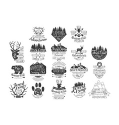 Vintage post stamps design collection Royalty Free Vector