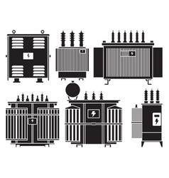 Power three-phase transformer isometric blueprints