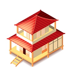 Japan traditional house Royalty Free Vector Image