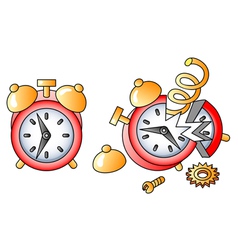 Cartoon alarm clock Royalty Free Vector Image - VectorStock