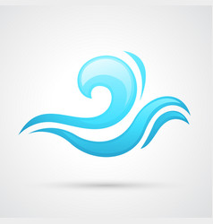 Water splash symbol design Royalty Free Vector Image