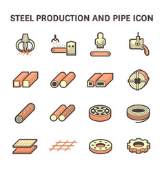 Steel production icon Royalty Free Vector Image