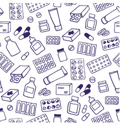 Pharmacy seamless pattern Royalty Free Vector Image