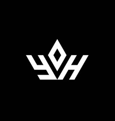 Yh monogram logo with sharped shape design Vector Image