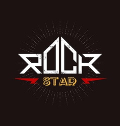 Rock star gothic style lettering print with grunge