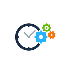 Time left logo design template element Royalty Free Vector