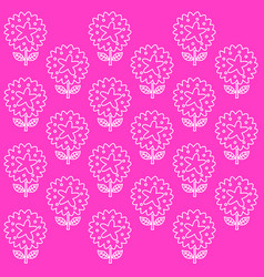 Retro cute spring flowers set isolated on white Vector Image