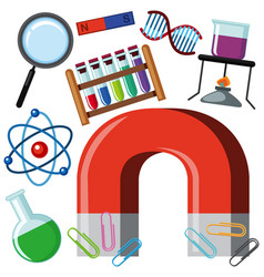 Science logo with element Royalty Free Vector Image