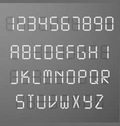 Digital letters and numbers set Royalty Free Vector Image