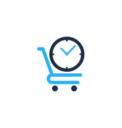 Time left logo design template element Royalty Free Vector