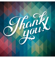 Thank you card in bright colors Royalty Free Vector Image