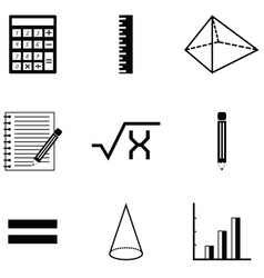 Math icon set Royalty Free Vector Image - VectorStock
