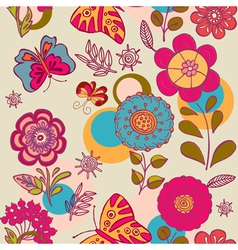 Floral easter background Royalty Free Vector Image