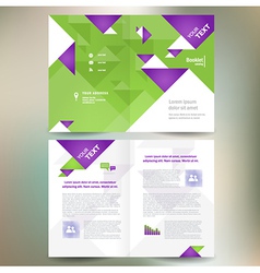 Abstract triangle brochure flyer design template Vector Image