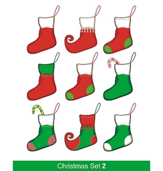 Christmas socks text frame Royalty Free Vector Image