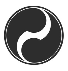 Icon with japanese symbol tomoe Royalty Free Vector Image