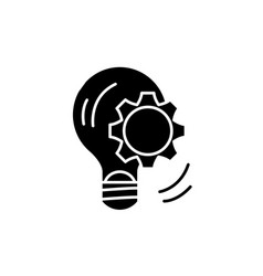 Personal development black icon sign Royalty Free Vector