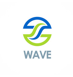 Circle abstract water wave logo Royalty Free Vector Image