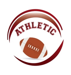 Sticker leather american football ball Royalty Free Vector