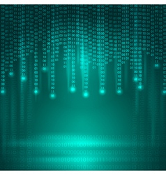Blue binary computer code background Royalty Free Vector