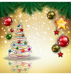 Background with purple christmas balls Royalty Free Vector