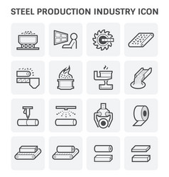 Steel production icon Royalty Free Vector Image