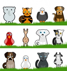 Cute animal characters Royalty Free Vector Image