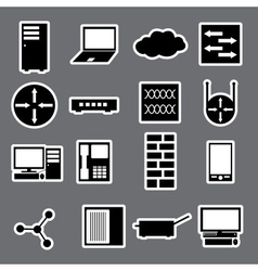 Star network topology lan design networking Vector Image