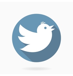 Twitter bird icon - web background Royalty Free Vector Image