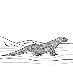 Anti stress coloring page mushroom with ornate Vector Image