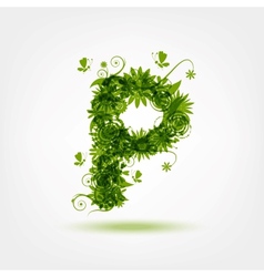 Floral letter l for your design Royalty Free Vector Image
