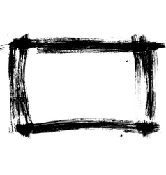 Graffiti rectangle grunge frame in blac Royalty Free Vector