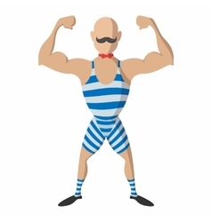 Man with big muscle body posing Royalty Free Vector Image