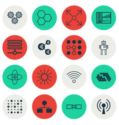 Machine learning circle concept Royalty Free Vector Image