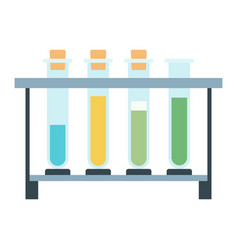 Laboratory chemical research flat design Vector Image