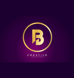 A gold golden letter modern trendy design logo Vector Image