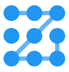 Pattern lock gesture passcode for safety measure Vector Image