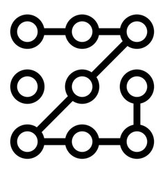 Pattern lock gesture passcode for safety measure Vector Image