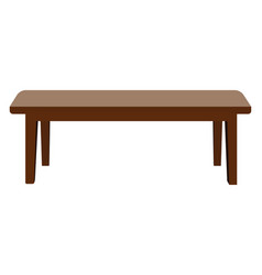 Wooden shelves table on white background Vector Image