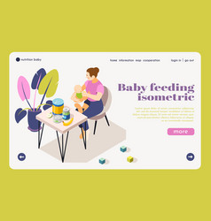 Baby feeding information infographic layout Vector Image