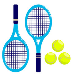 Tennis rackets and ball Royalty Free Vector Image