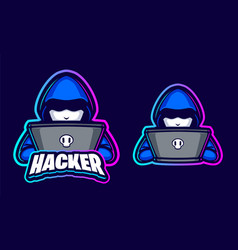 Hacker in dark Royalty Free Vector Image - VectorStock
